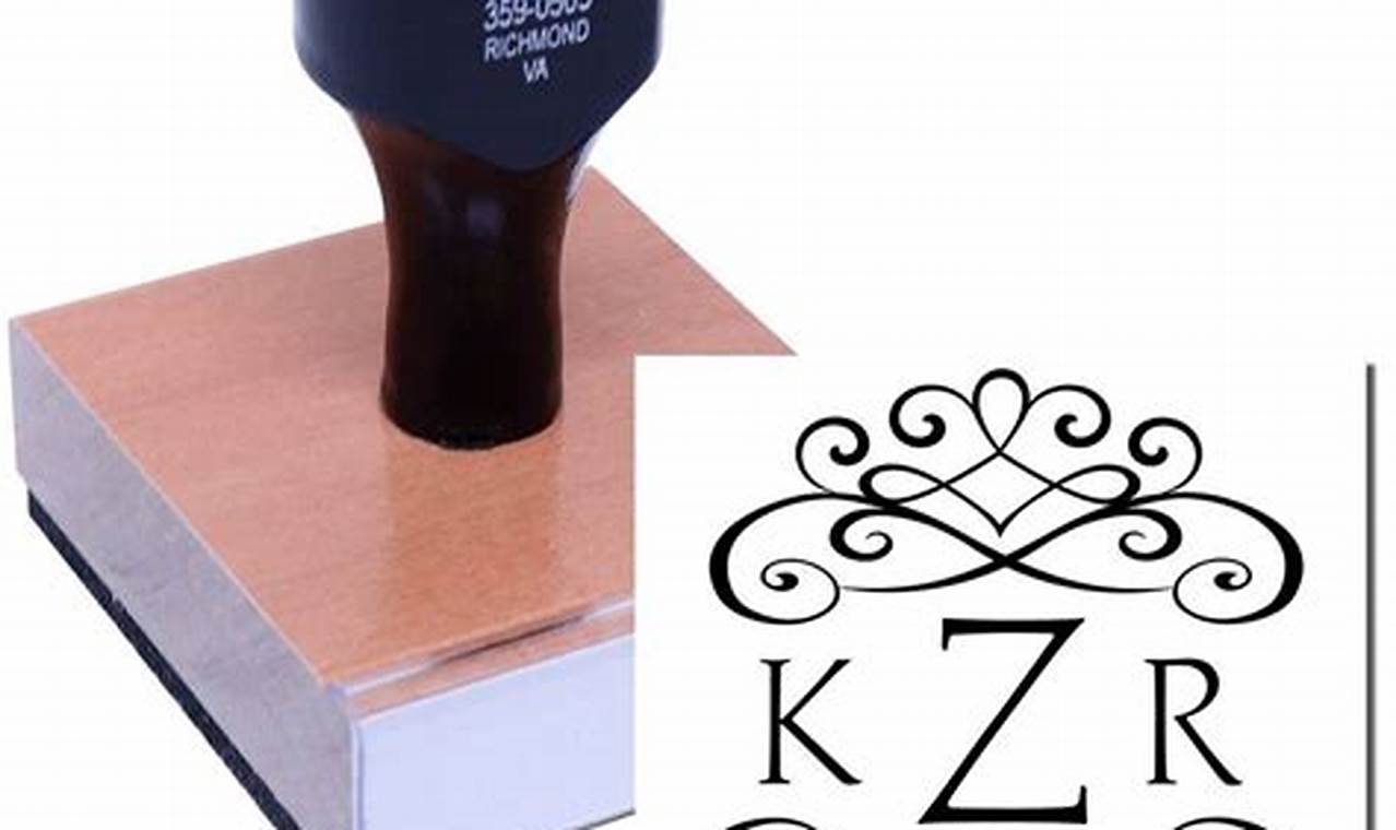 Custom Monogram Rubber Stamps & Seals