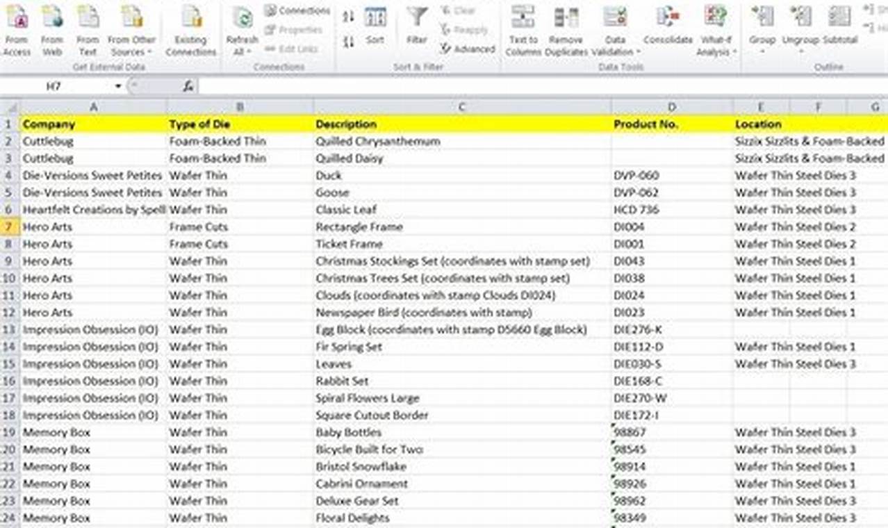 Stamp Collecting Spreadsheet