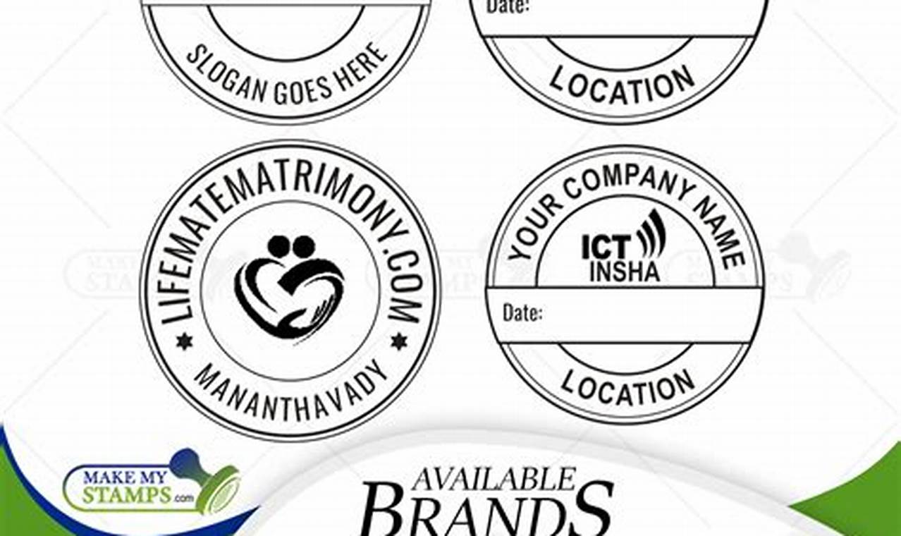 Custom Round Rubber Stamps & Seals