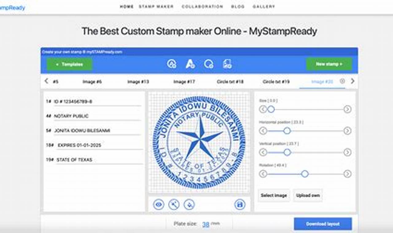 Create Custom Rubber Stamp Images Online Free