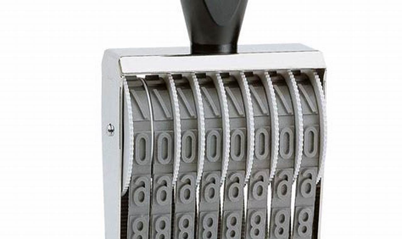 Rubber Stamp With Numbers