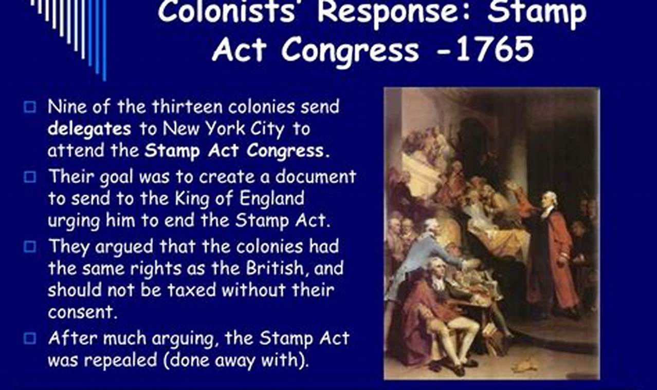 Colonists' Revolt: The Stamp Act Reaction