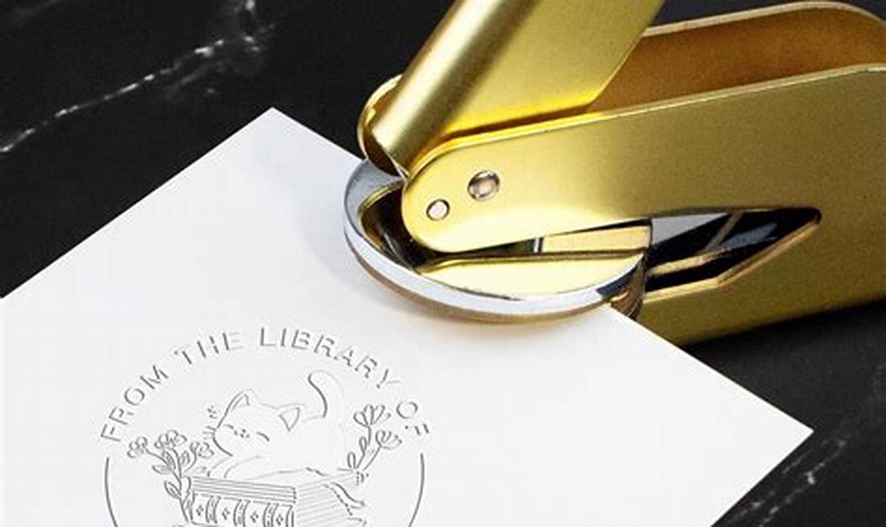 Personalized Custom Book Embosser Stamps & Seals